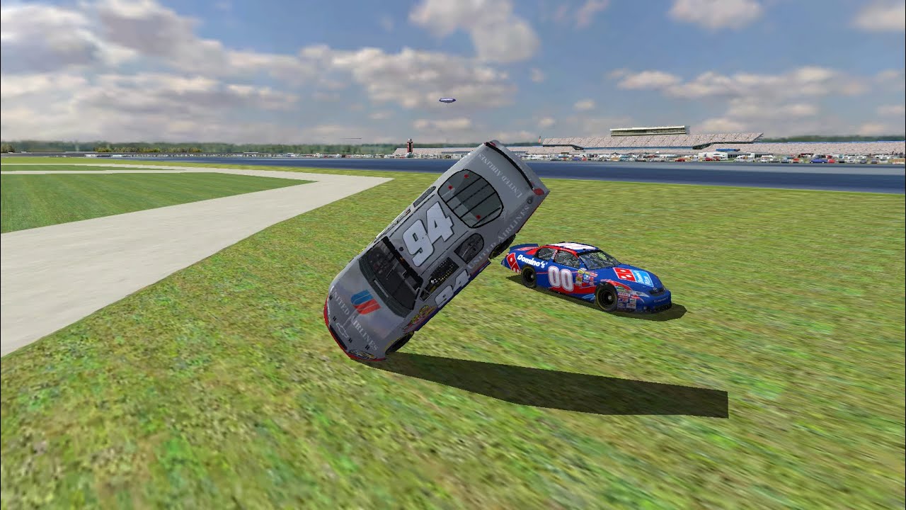 I accidentally recreated the rusty wallace 1993 talladega flip - YouTube