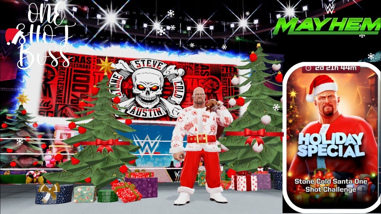 Wwe mayhem holiday special one shot boss stone cold santa 🎅 #santa # ...