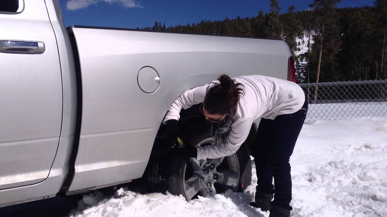 Installing Trac-Grabbers - Get vehicle out from snow - YouTube