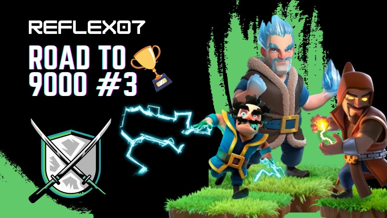 Road to 9000 Clash Royale #3 | Best Mid ladder Evolution wizard deck ...