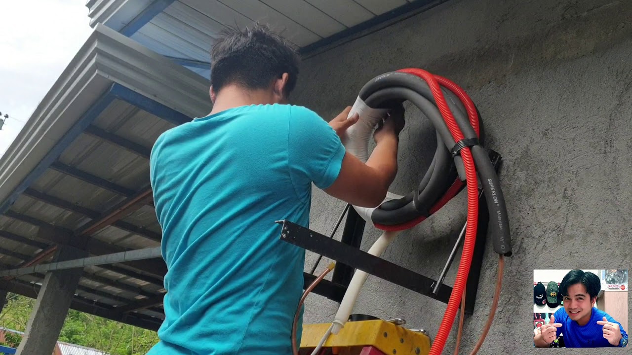 HOW TO INSTALL SPLIT TYPE AIRCON - YouTube