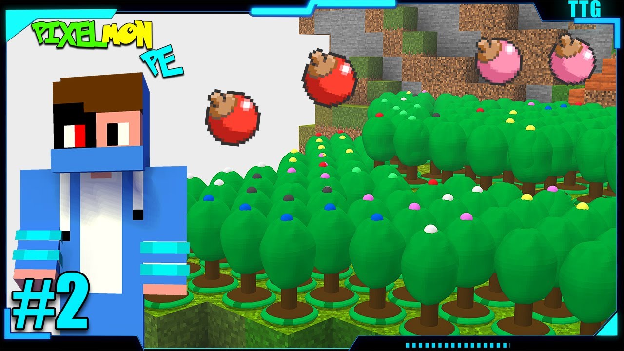 Pixelmon PE #2 - Build Apricorn Farm For Pokeball & Base Build | S2 ...