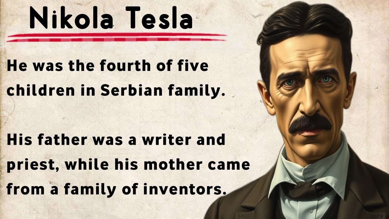 Learn English Through Story 🔥 Nikola Tesla Biography 🔥 English Speaking ...