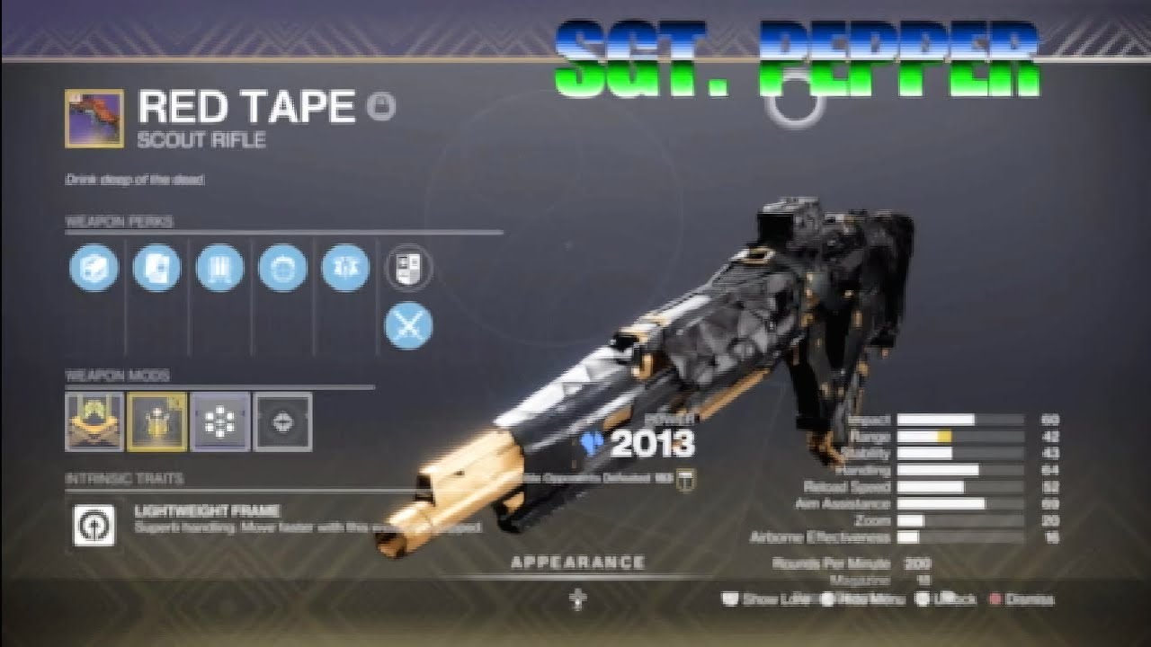 RED TAPE Destiny 2 - YouTube