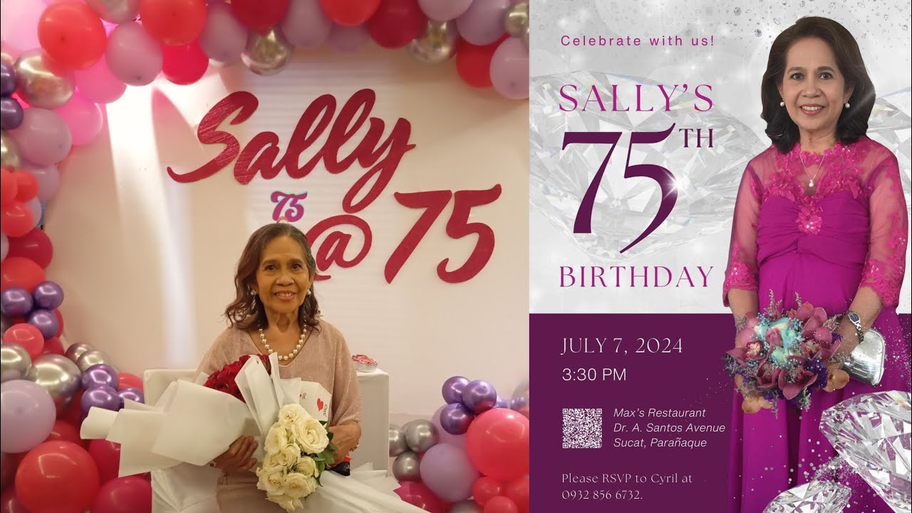 MAMA SALLY 75TH BIRTHDAY||MAXS RESTAURANT||SUCAT PARAÑAQUE - YouTube