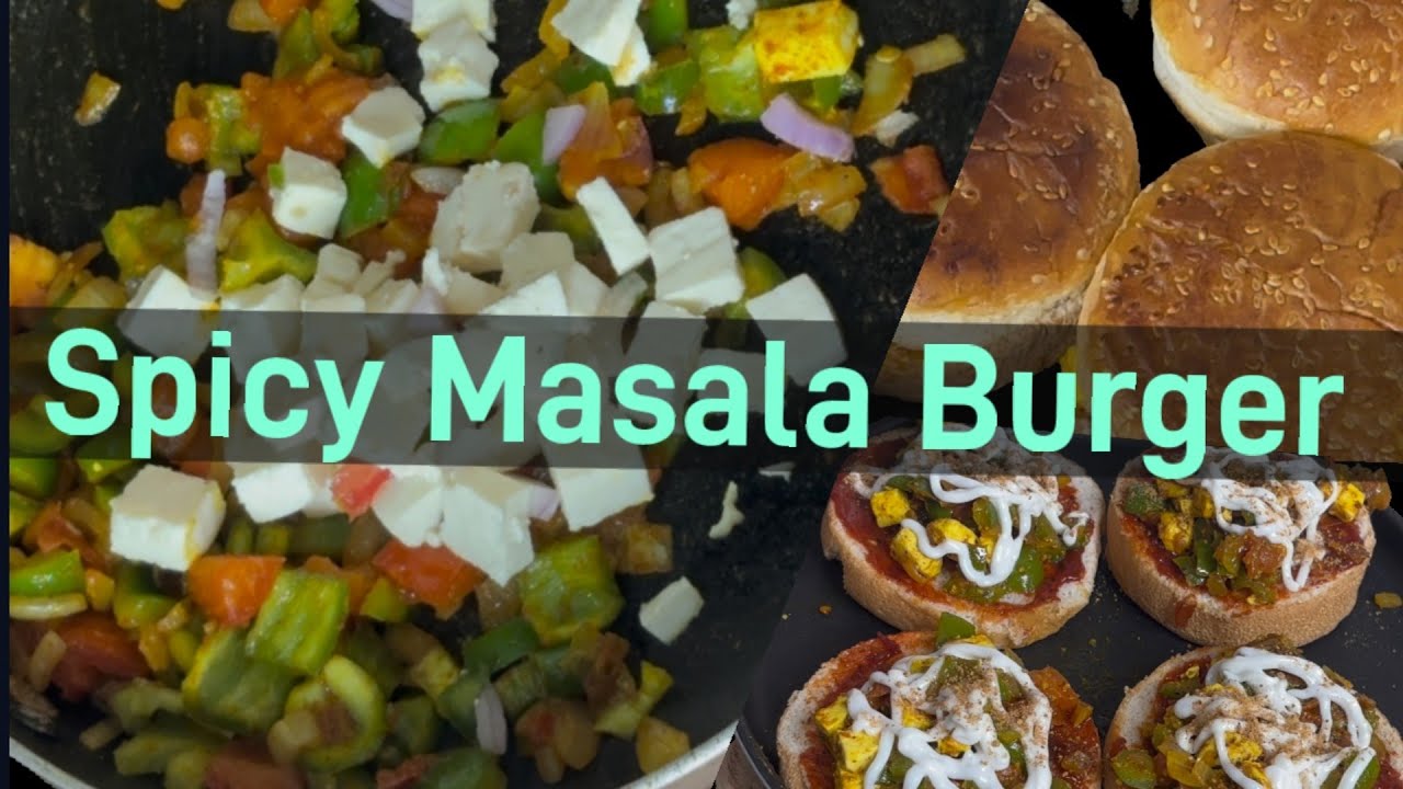 Tawa masala Paneer burger | Without Aalu tiki Burger | मसाला बर्गर ...