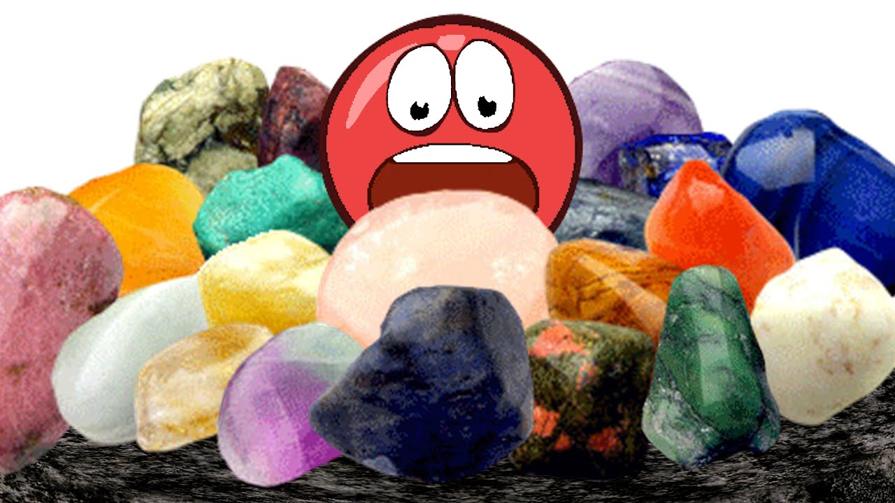 ASMR EDIBLE HEALING ROCK GEMSTONE EATING with RED BALL 4 MUKBANG ...