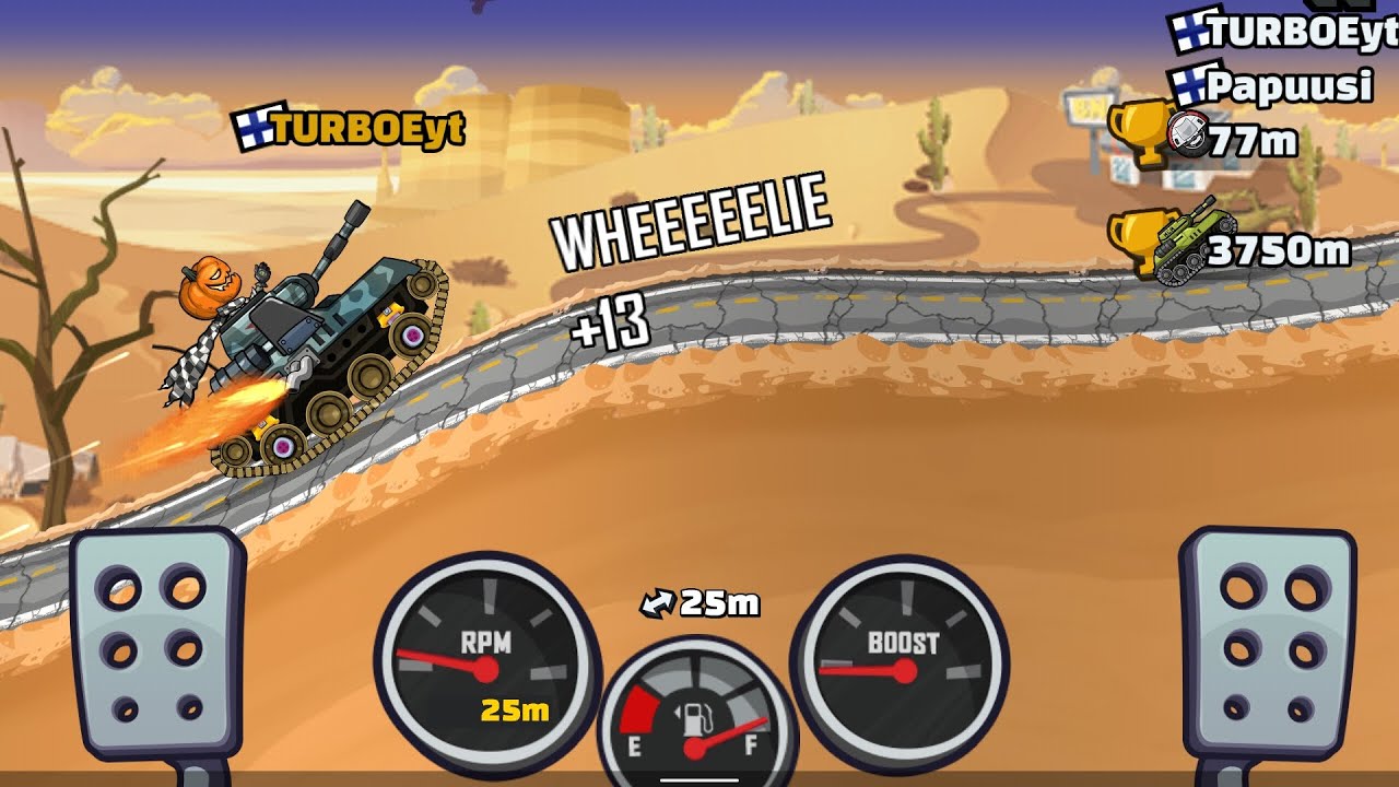 Longest wheelie with tank in hcr2 World record #hcr2 wheelie lenght is ...