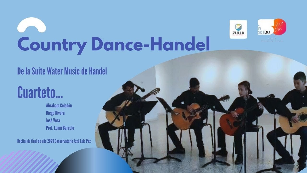 Country Dance de Handel de la Suite Water Music a 4 Guitarras - YouTube