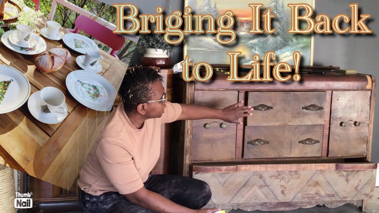Restoring a VINTAGE BUFFET & awesome Godwill Thrift Haul! - YouTube