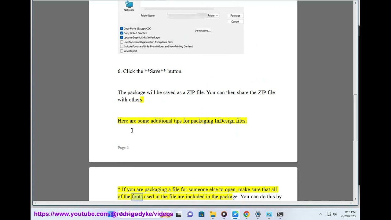 Package and Zip Adobe InDesign files - @infographie