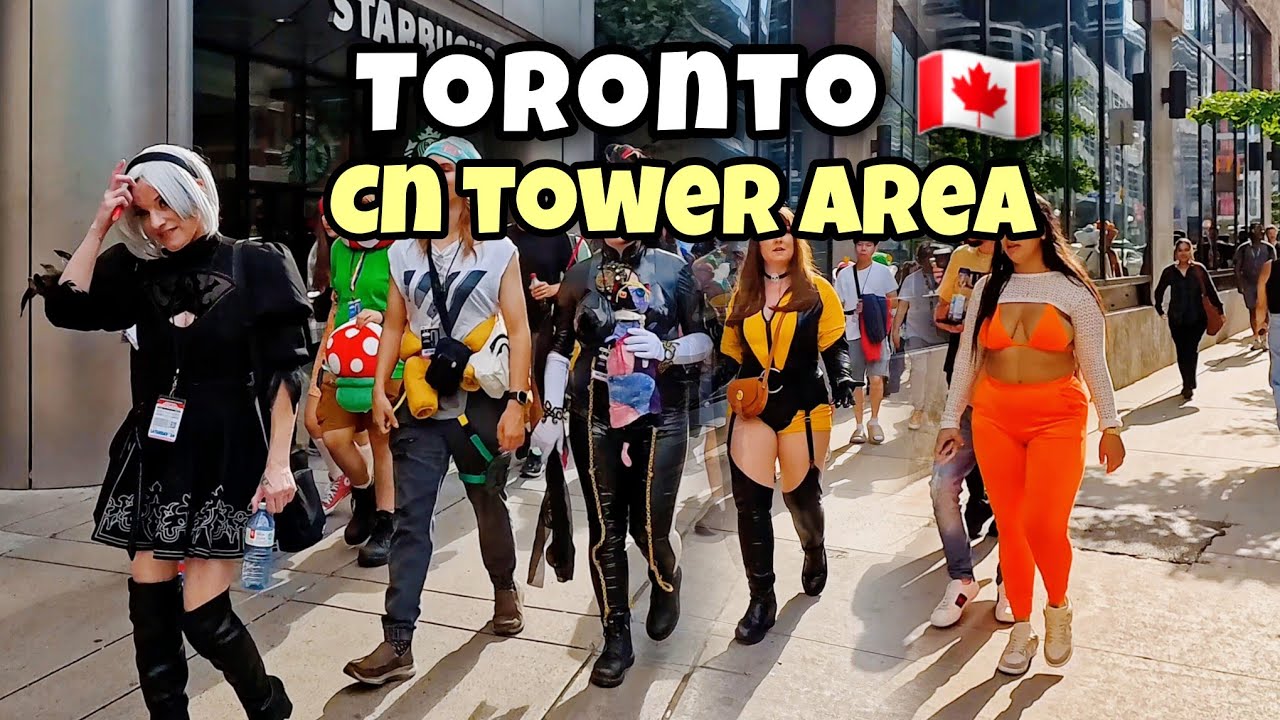 Toronto Walking Tour, Front Street To CN Tower Downtown Toronto Canada ...
