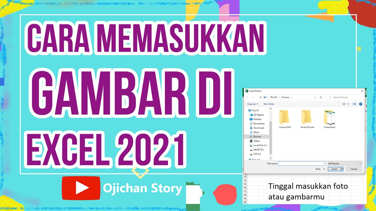 Cara memasukkan gambar di Excel 2021 - YouTube