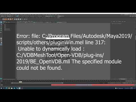 MAYA: Fix Error Install VDBMeshTools ( Error: pluginWin.mel line 317) - YouTube