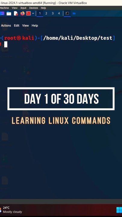 Day 1 of Learning Linux Commands #cybersecurity #linux #telugu - YouTube