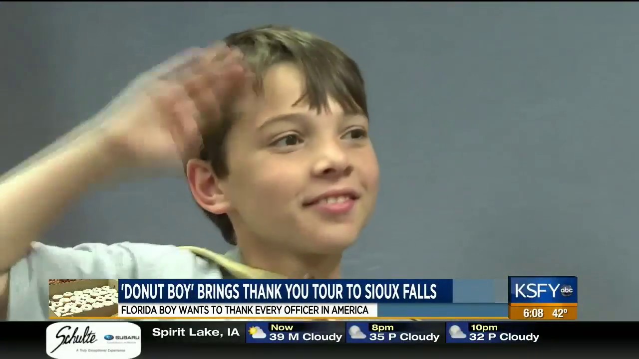 'Donut Boy' brings law enforcement thank you tour to Sioux Falls 11/2 ...