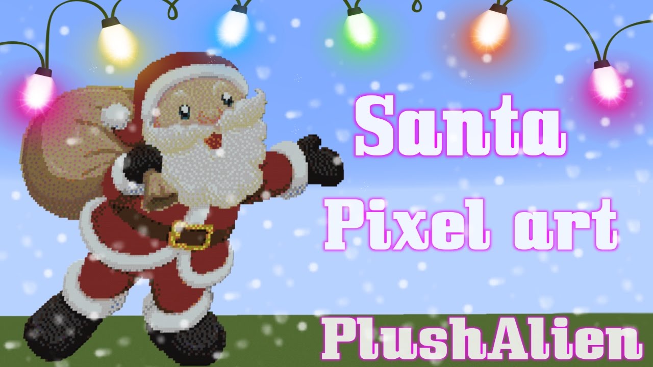 Minecraft Pixel Art SpeedBuild | Christmas Special | Santa - YouTube