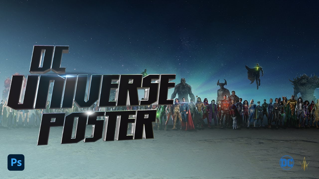 Putting ALL DC Characters In One Poster - Photoshop Edit!? - YouTube