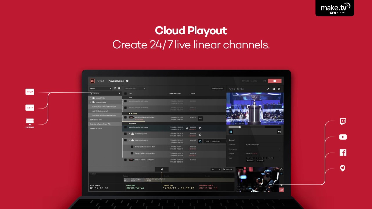 Make.TV Playout - product walkthrough - YouTube