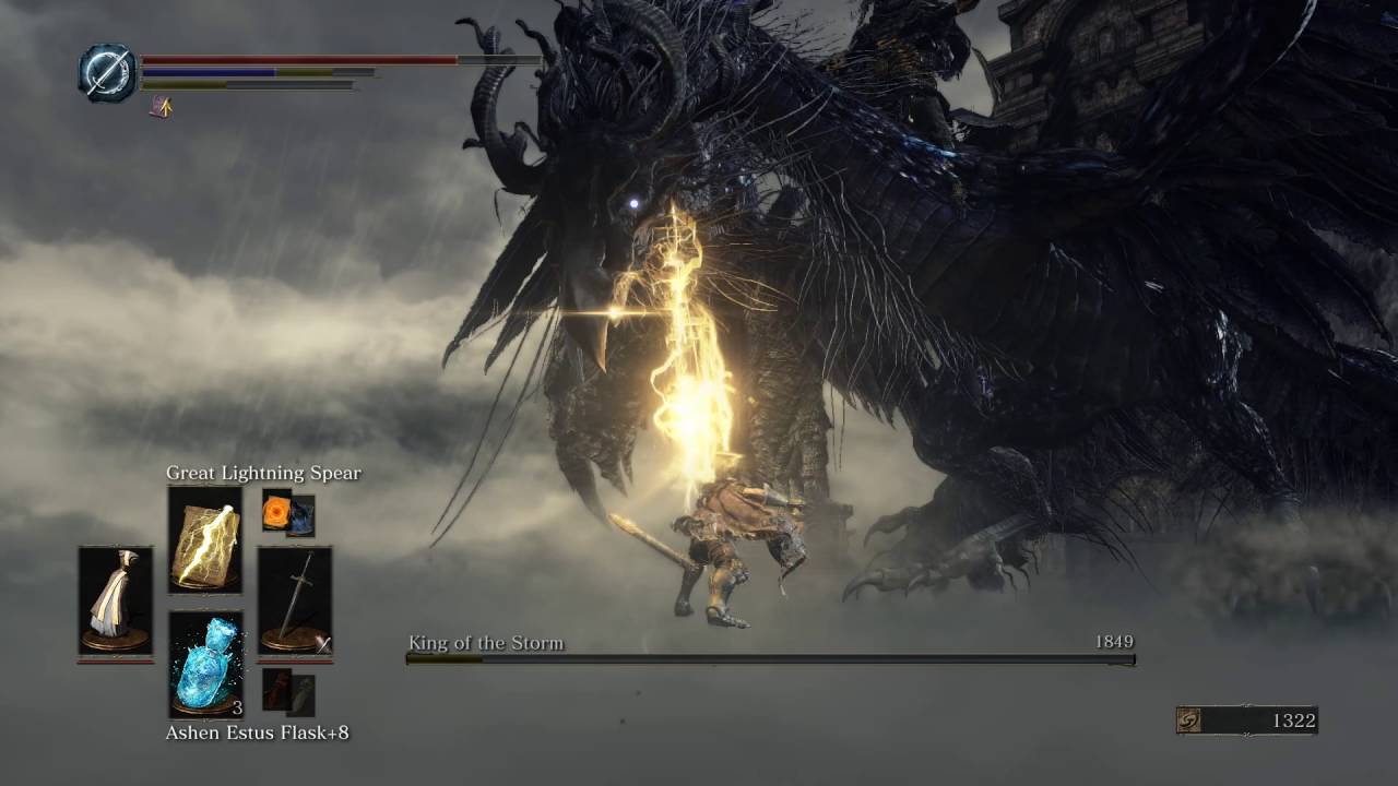 Dark Souls 3 - Nameless King (hidden boss), solo, no shield - YouTube