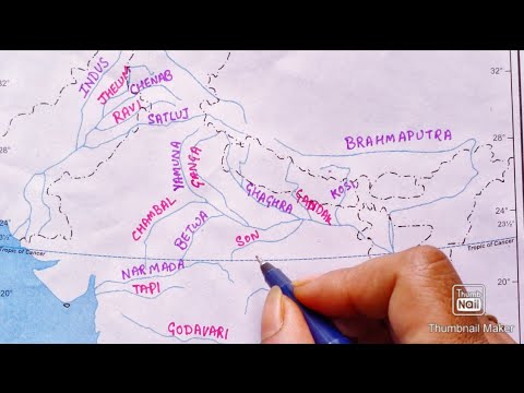 Major Rivers of India|| Rivers of India Map Marking|| Map Marking ...