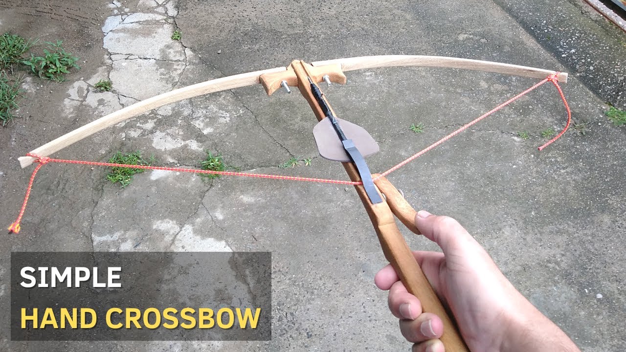 DIY Crossbow - Hand Crossbow Shooting - YouTube