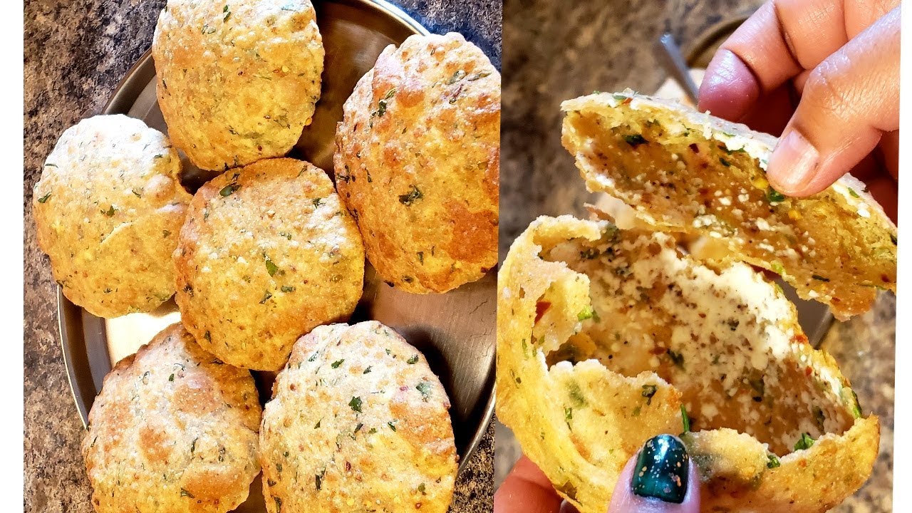 How to make Paneer garlic poori | paneer stuffed poori |kids lunchbox ...