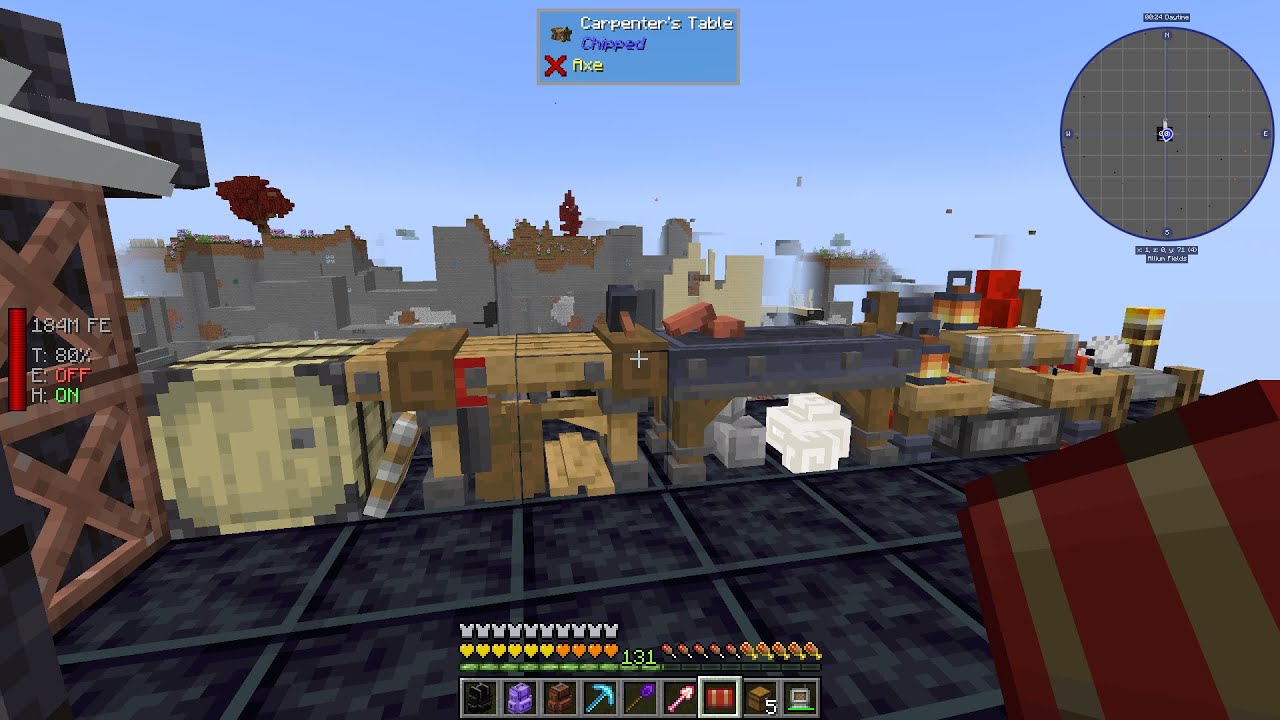 Minecraft All the Mods 7 world spawn construction using Chipped Mods ...