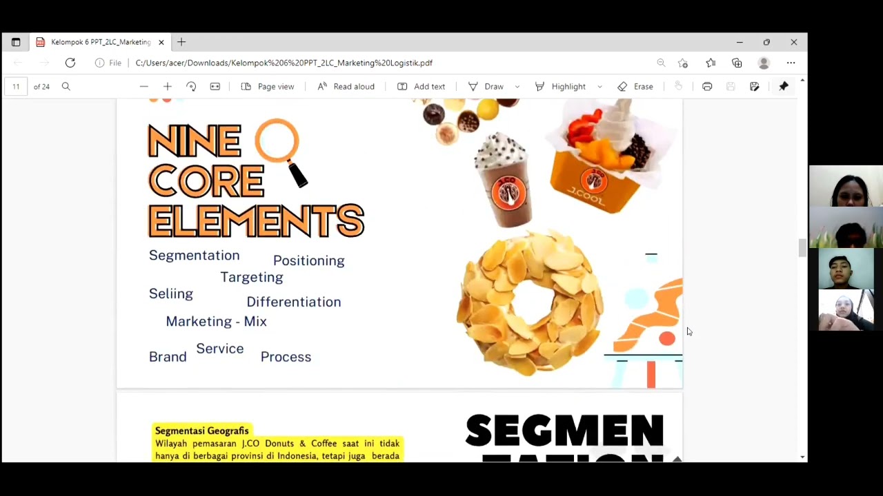 ANALISIS 4C DIAMOND, 9 CORE ELEMENTS, DAN PDB TERHADAP J.CO DONUTS ...