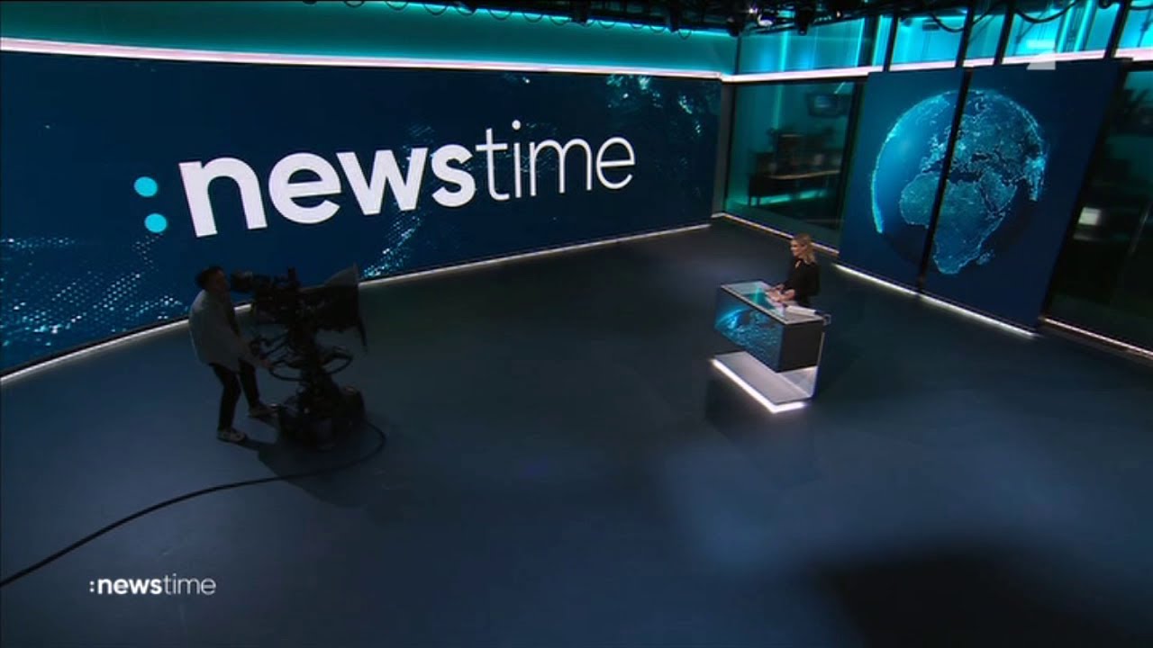 Newstime neues Studio 2024. ProSieben, Sat 1, Kabel Eins :newstime mit ...