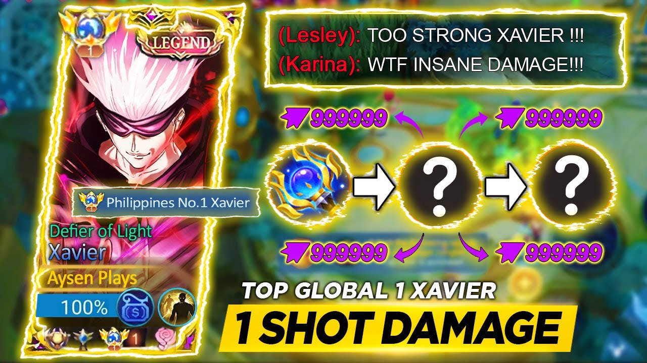 FINALLY! NEW 1 HIT BUILD AND EMBLEM FOR XAVIER IS HERE! (MUST TRY) 😱 | XAVIER TIPS & GUIDE ...