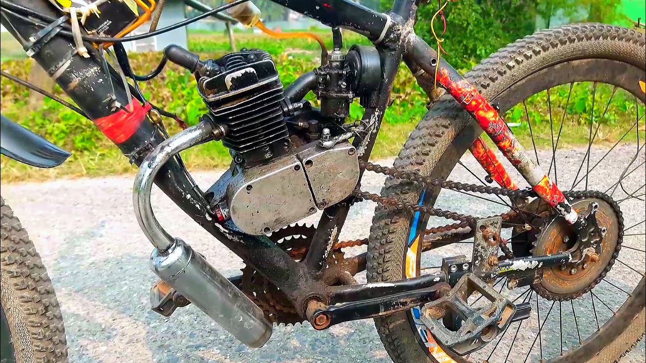 Homemade unique hybrid bicycle - YouTube