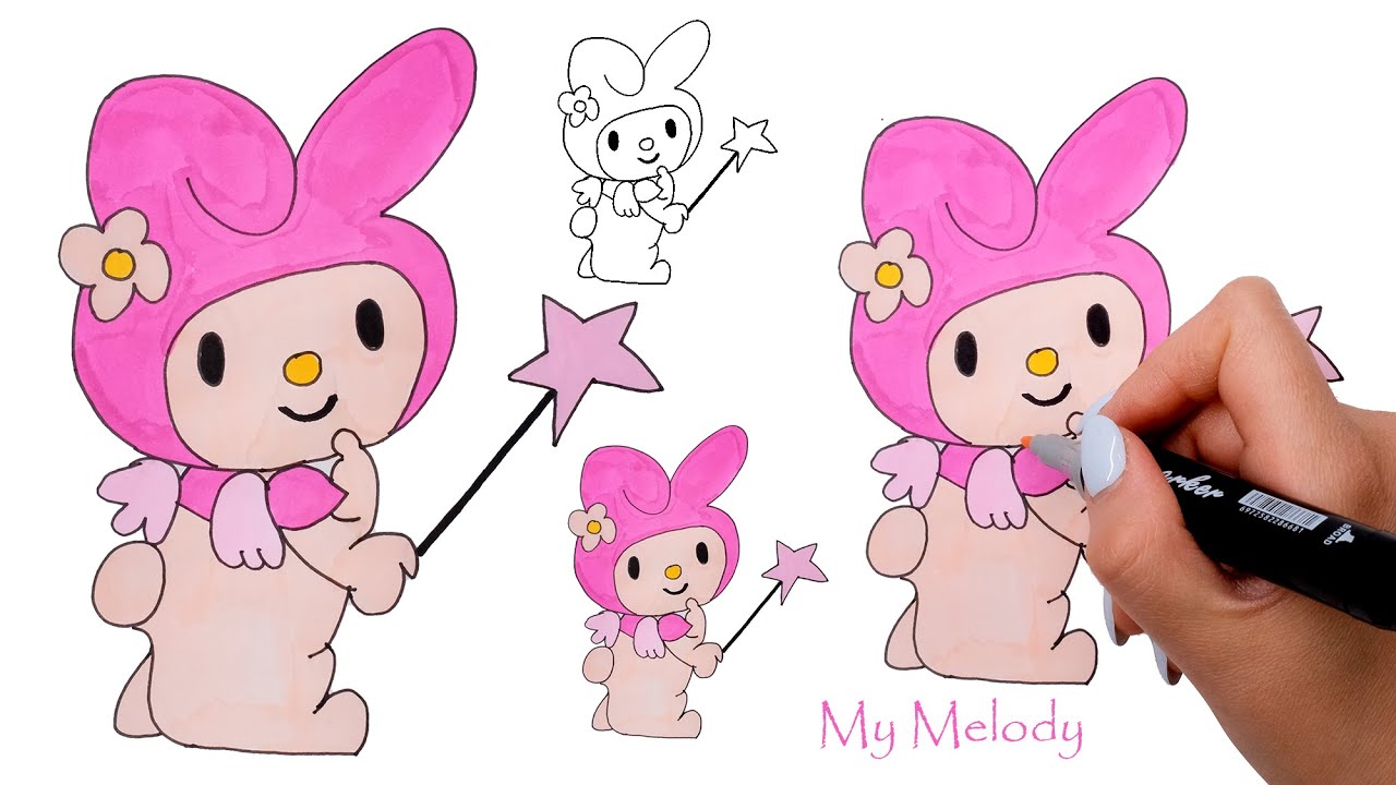 How To Draw My Melody from Sanrio. - YouTube