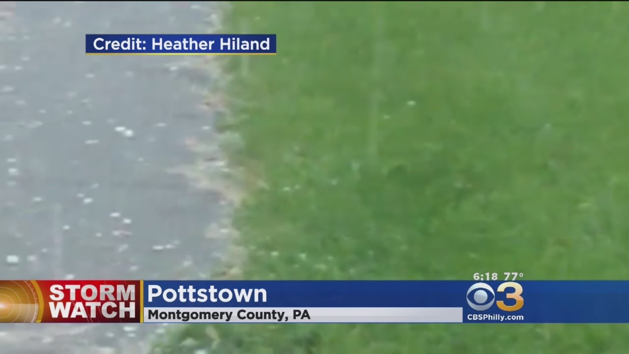 Severe Storm Rains Hail In Pottstown - YouTube