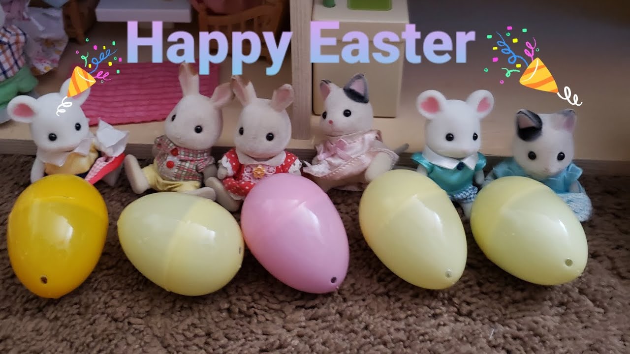 Calico critters do a easter egg hunt 🐣🥚 - YouTube