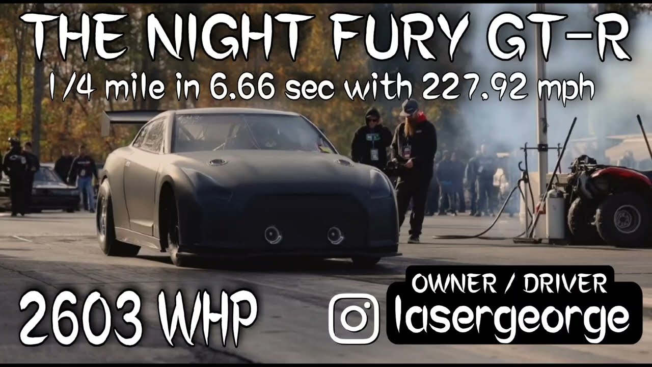 3000 HP George Night Fury GT-R built by ‎@T1Race | 1/4 mile in 6.66 sec ...