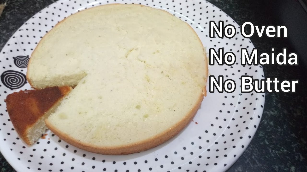 அரிசி மாவு கேக்/Sponge Rice cake without oven maida butter baking soda ...