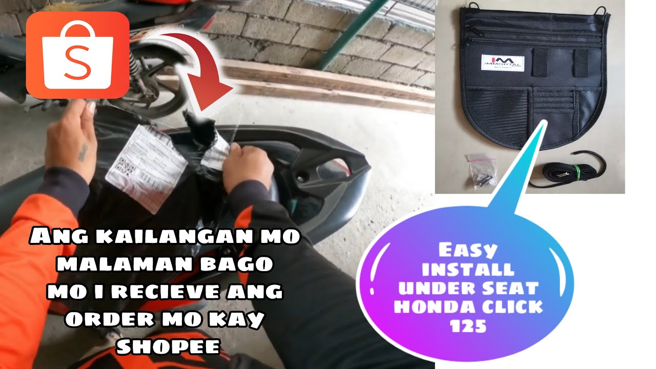 UNDERSEAT ORGANIZER IMORTAL EASY INSTALL TUTORIAL HONDA CLICK 125 - YouTube