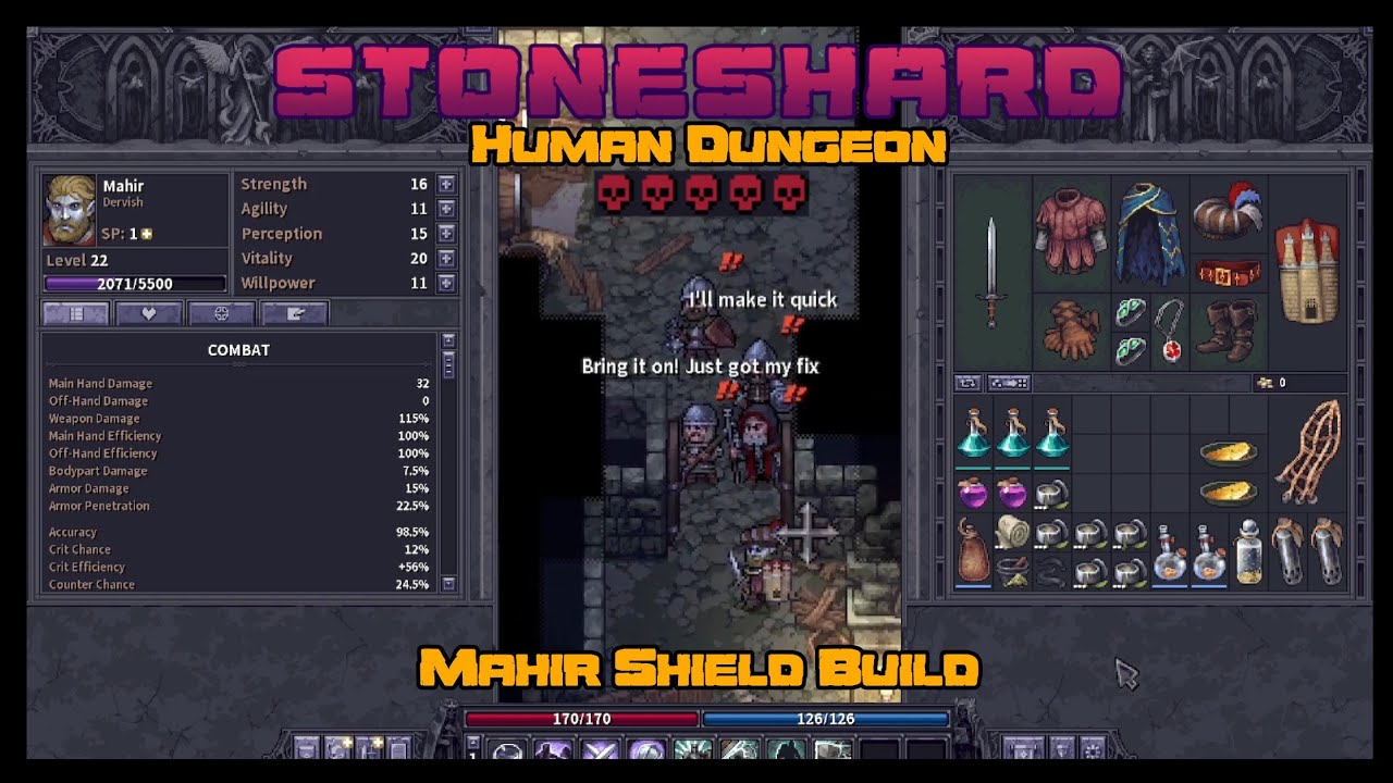 Mahir Heavy Shield vs T5 Human Dungeon - Stoneshard - Patch 0.9.2.13 ...