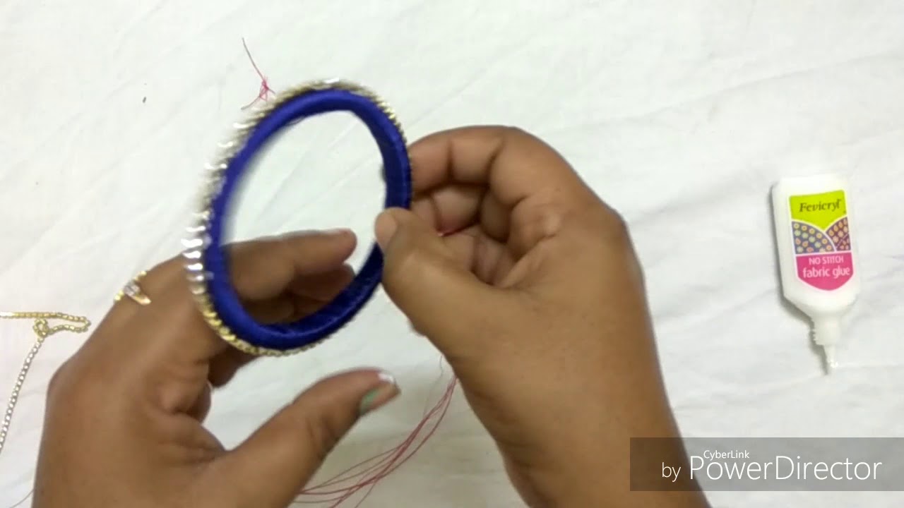 How to make silk thread designer bangles - YouTube