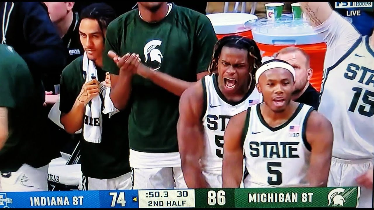 End of Michigan State vs. Indiana State Game - A Throwback to the Bird ...