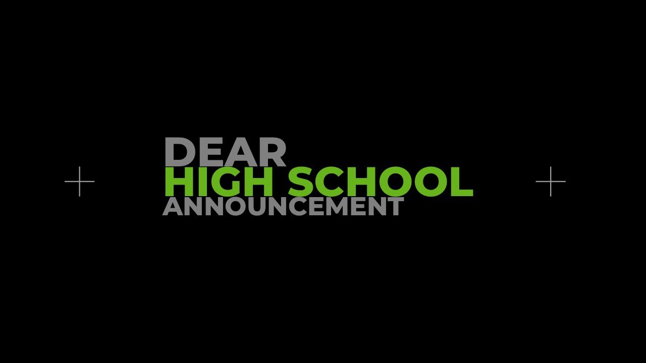 Dear High School (2020 Film Announcement) - YouTube