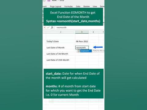 How to use MONTH Function in Excel - YouTube