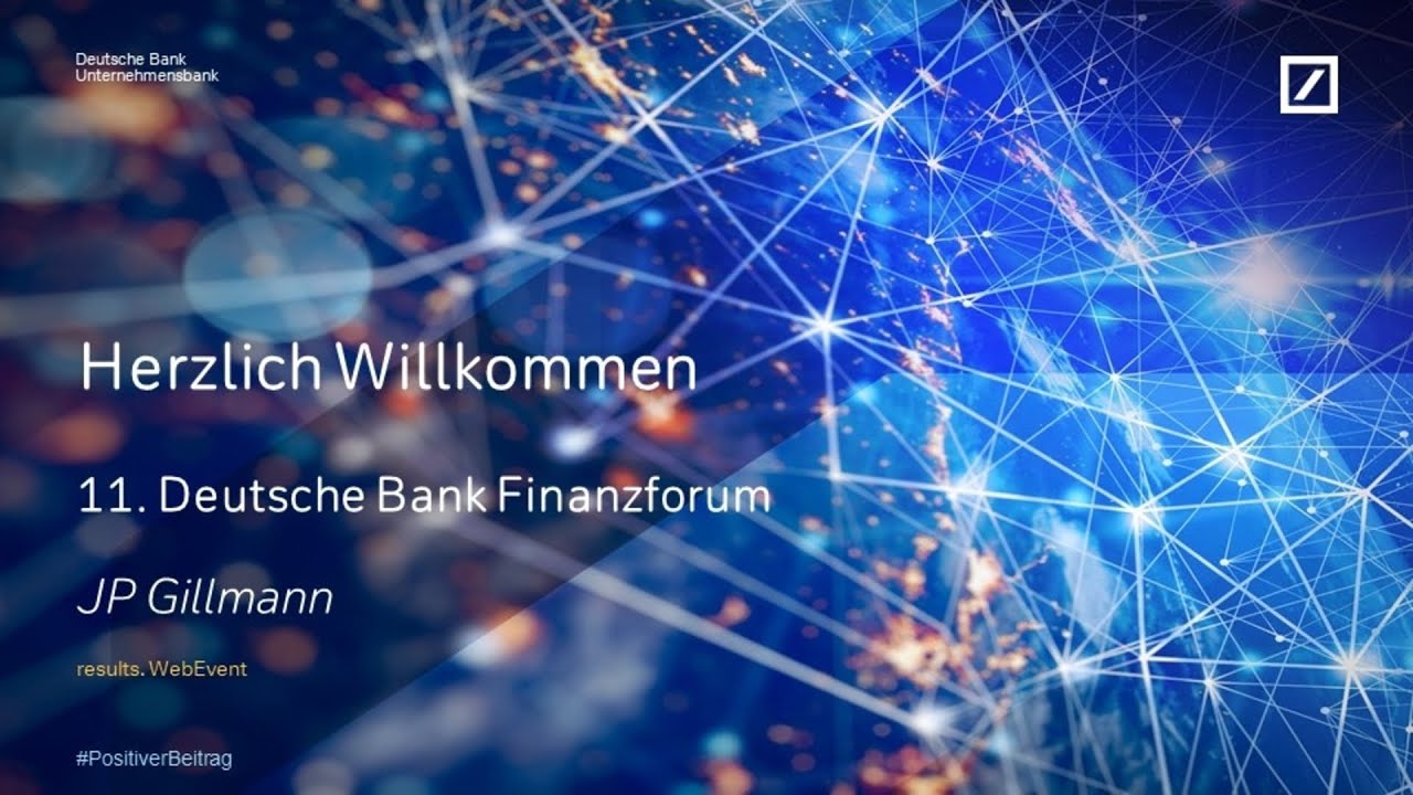 11. Deutsche Bank Finanzforum: Begrüßung durch Jan-Phillip Gillmann ...