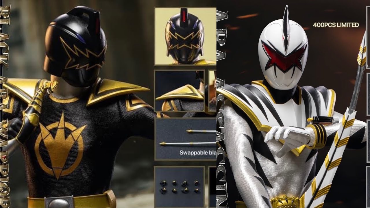New super sentai black & white rangers revealed soosootoys - YouTube