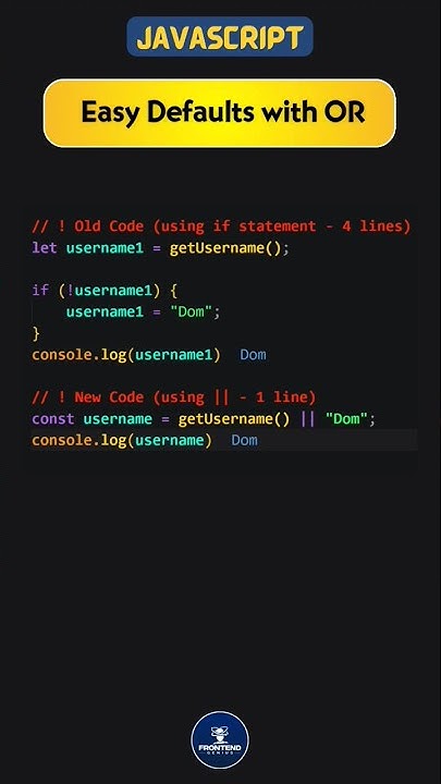 Safer Way to default variables in Javascript #javascript #coding # ...