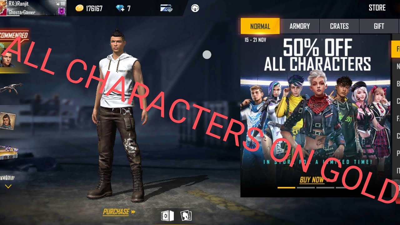 ALL CHARACTERS ON GOLD 🏆🏆🏆 - YouTube