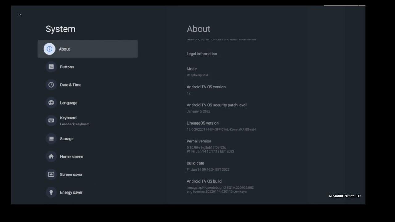 LineageOS (Android TV 12) custom ROM on Raspberry Pi 4 walk-through ...