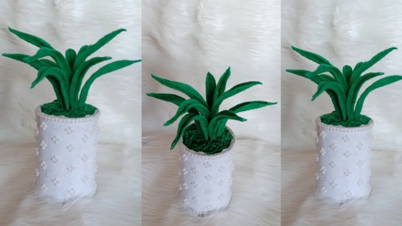 Mudah sekali membuat bunga dan vas bunga dari tabung kertas || DIY ...