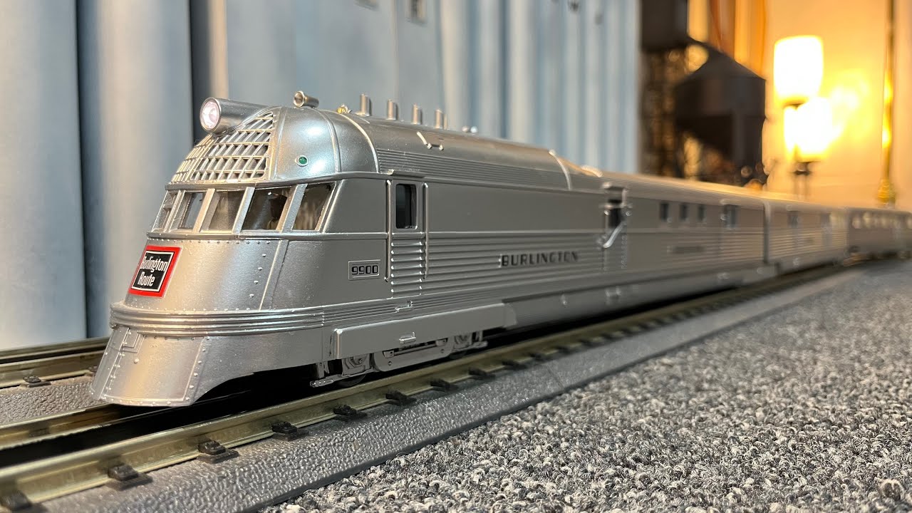 Lionel Legacy O Scale CB&Q 9900 The Burlington Zephyr Takes a Run On ...